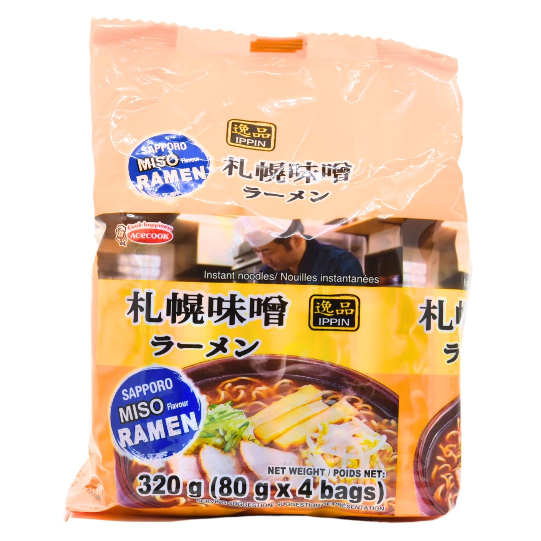 IPPIN Sapporo Miso Ramen in Bag 82g x 4 bags – JFC Online QLD